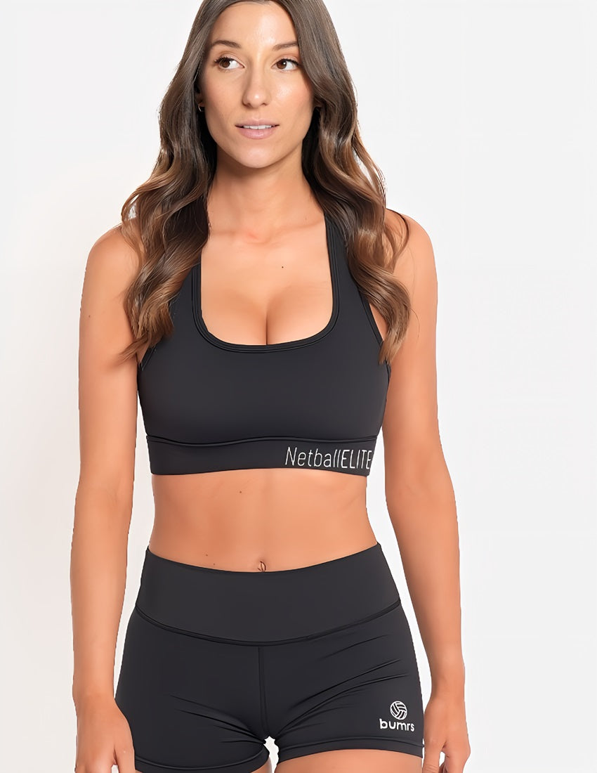 Netball Shorts and Crop Set - Black – Bumrs